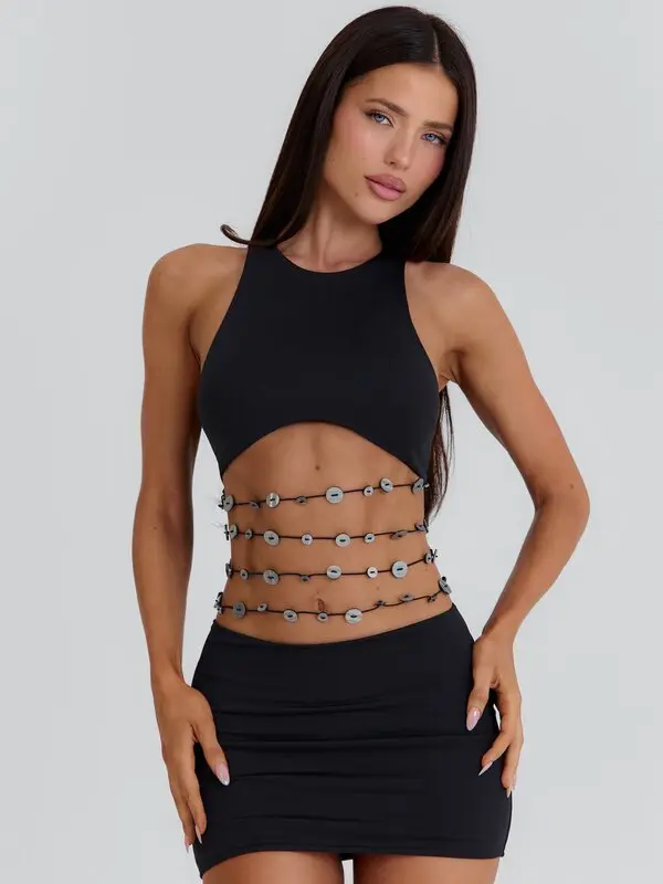 OUTCAST Meghan Mini Dress With Cut-out Detail