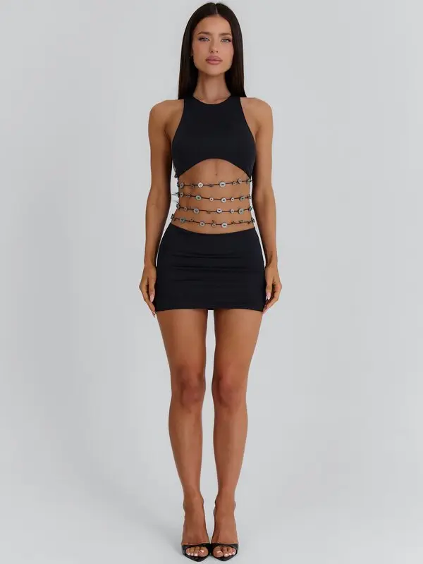 OUTCAST Meghan Mini Dress With Cut-out Detail