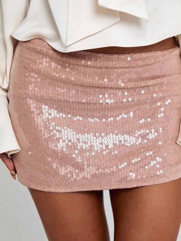OUTCAST Kavana Mini Skirt Rose Gold