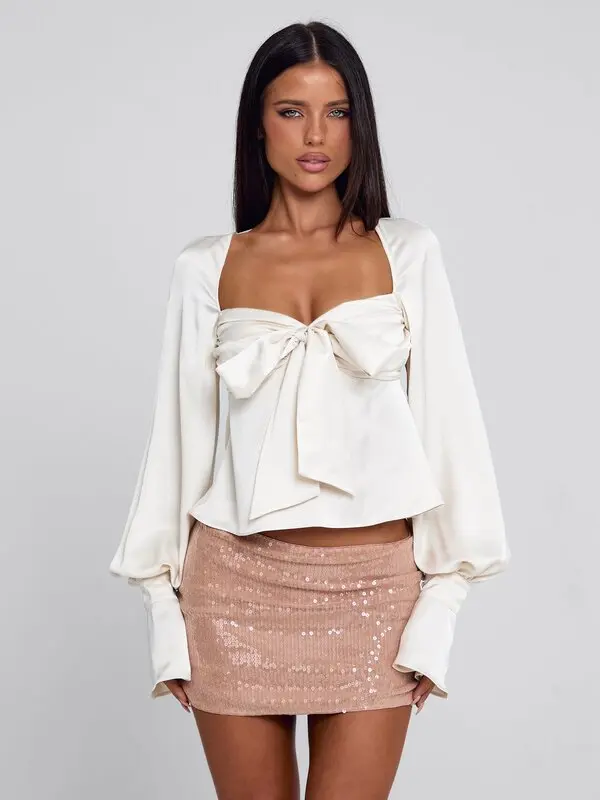 OUTCAST Kavana Mini Skirt Rose Gold