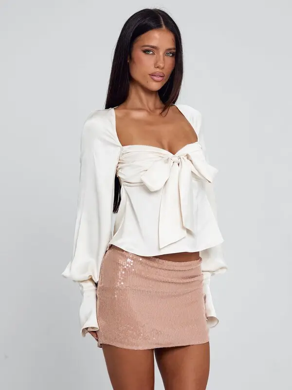 OUTCAST Kavana Mini Skirt Rose Gold