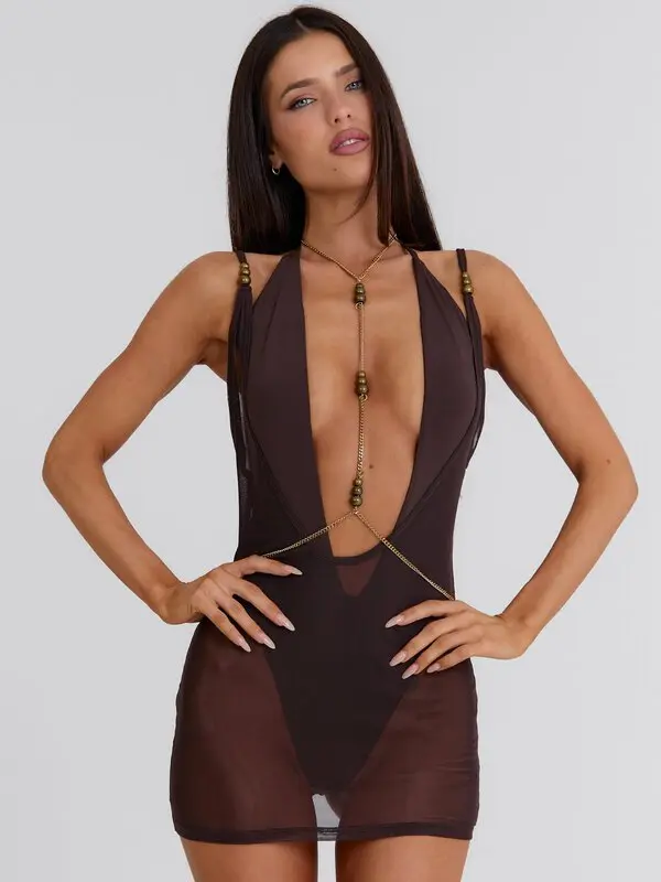 OUTCAST Jahli Two Piece Mini Dress - Brown