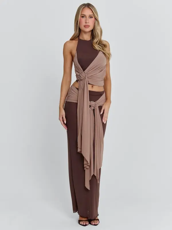 OUTCAST Nerina Top Chocolate - Brown