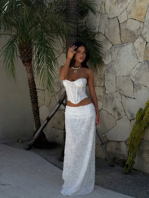 OUTCAST Catherine Corset Top Ivory