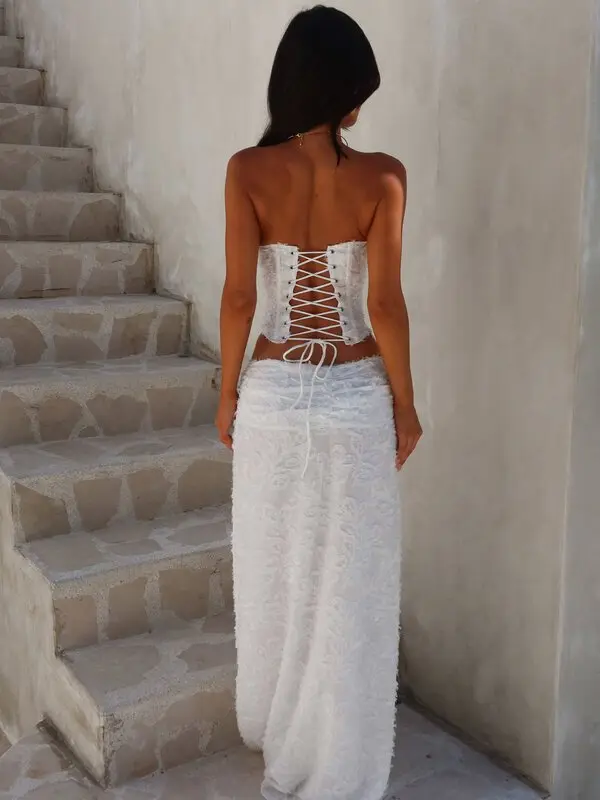 OUTCAST Catherine Corset Top Ivory