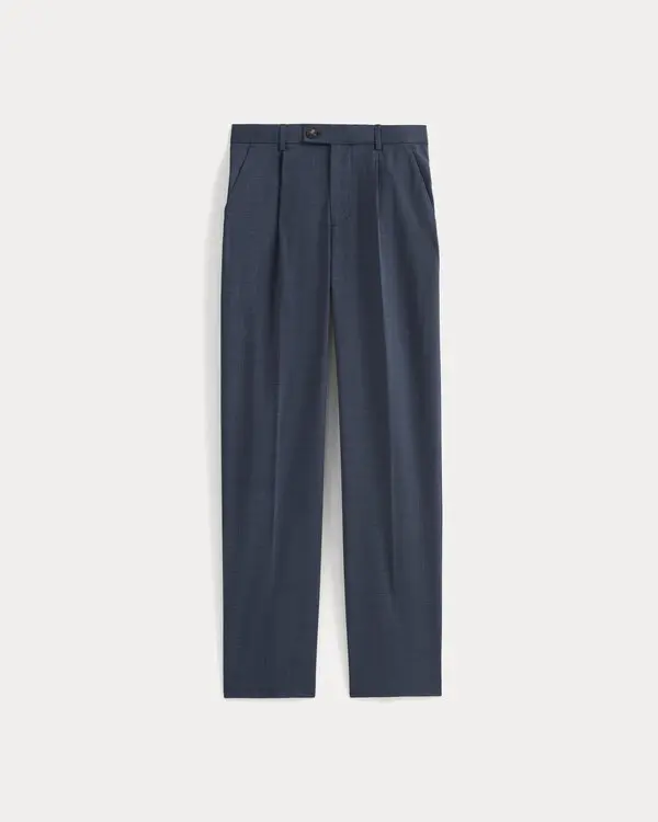 Everlane Tropical Wool Trouser - Heathered Navy