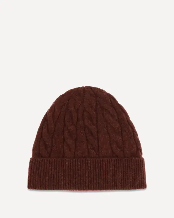 Loro Piana Cedar Cashere Beanie Feale - Bordeaux