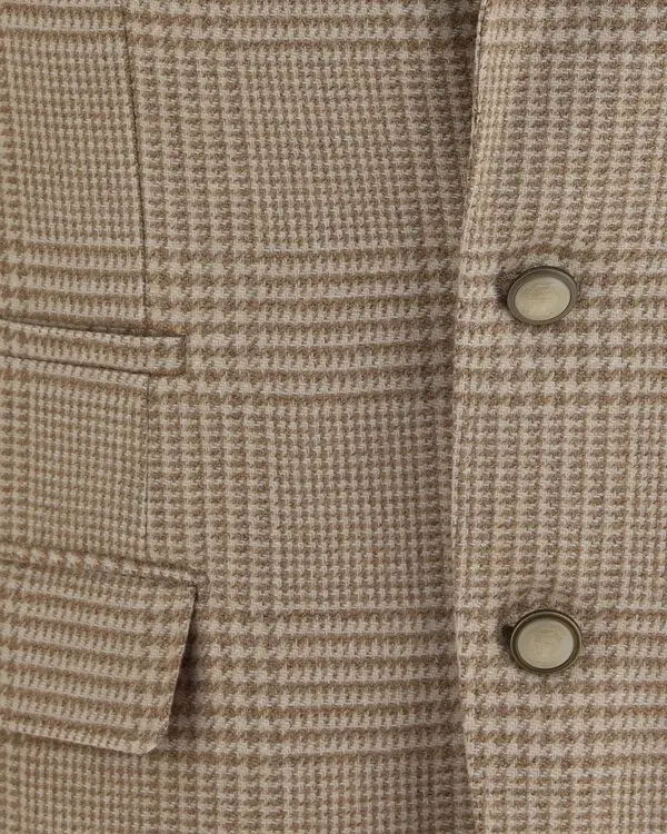 Brunello Cucinelli Single Breasted Checked Blazer