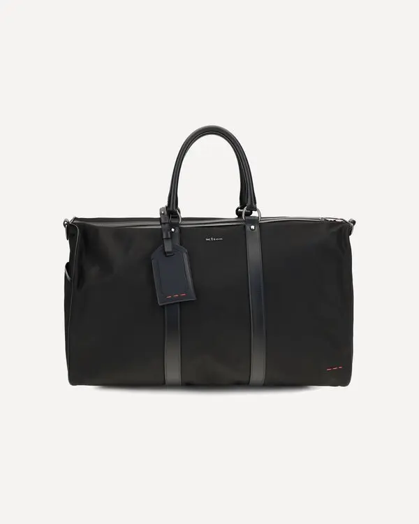 Kiton Leather-trim Travel Duffle Bag