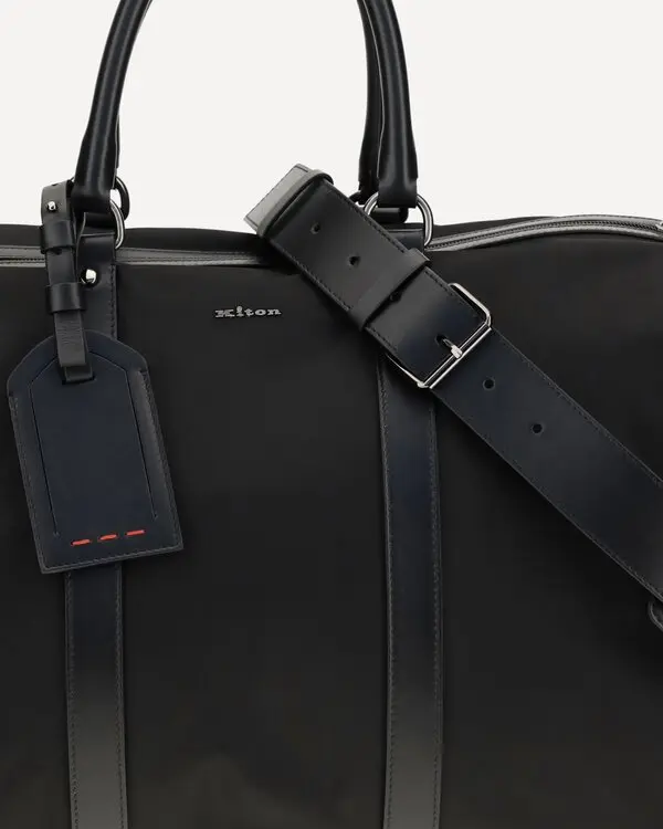 Kiton Leather-trim Travel Duffle Bag