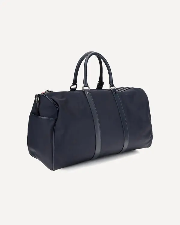 Kiton Leather-trim Travel Duffle Bag - Blue