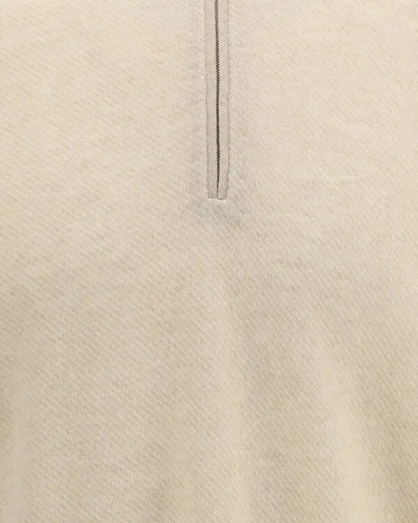 Loro Piana Roadster Cashmere Quarter Zip Sweater - Cream