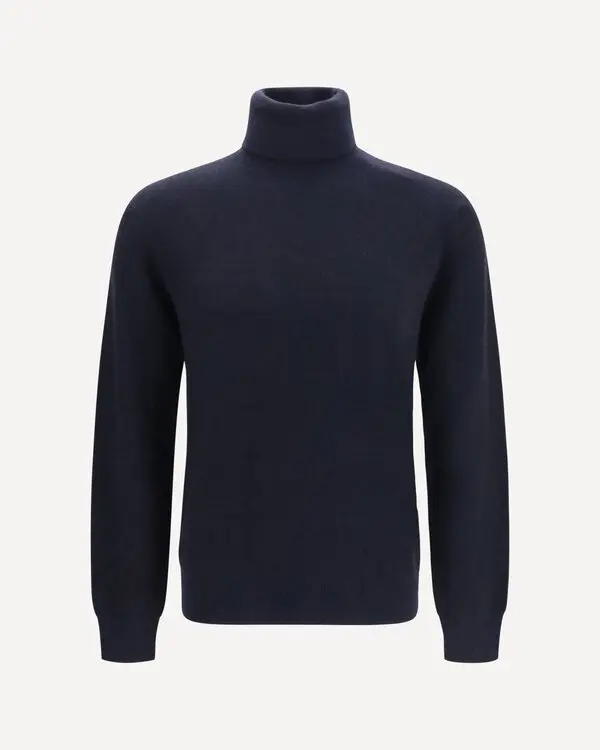 Brioni Wool And Cashmere Turtleneck Sweater - Blue