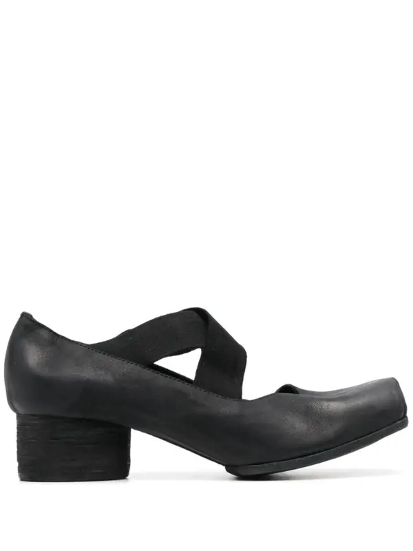 UMA WANG Leather Block-heel Pumps - Black