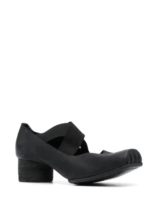 UMA WANG Leather Block-heel Pumps - Black