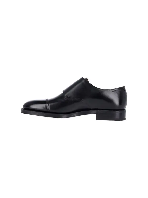 John Lobb William Monk Strap Shoes - Black