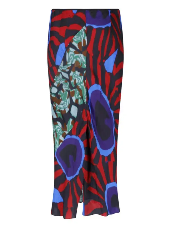 Dries Van Noten Printed Midi Skirt