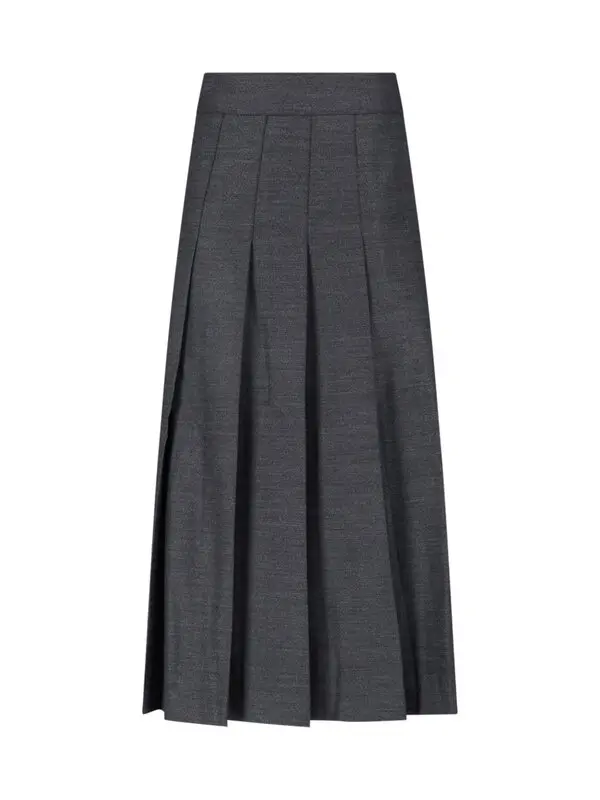 RÓHE Virgin Wool Maxi Skirt - Gray