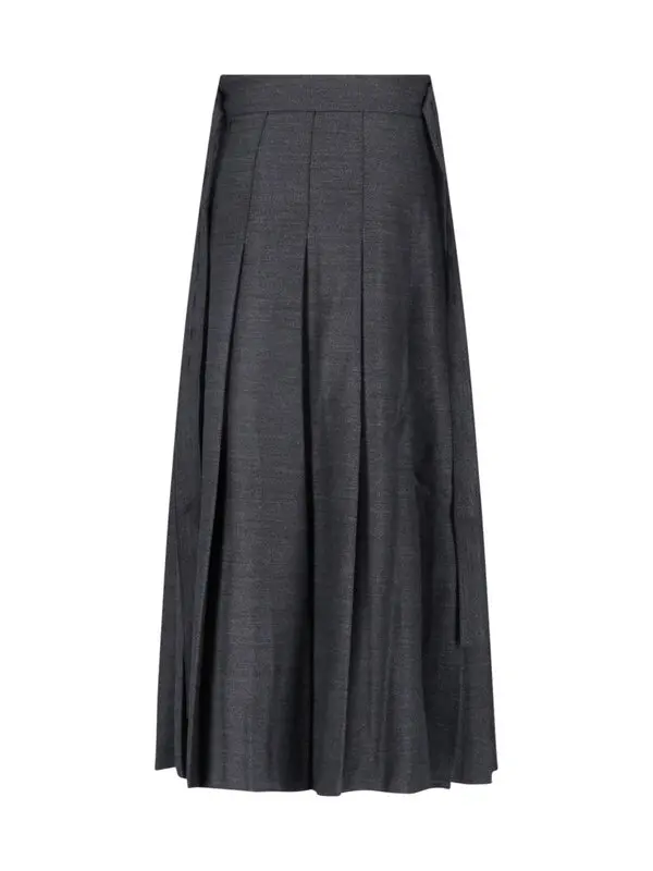 RÓHE Virgin Wool Maxi Skirt - Gray