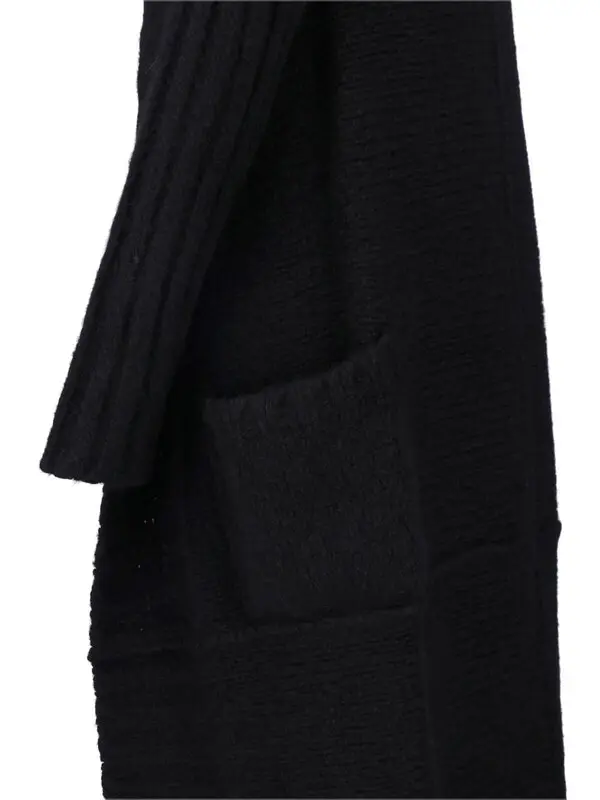 Rick Owens Long Cashmere Sweater With Shawl Lapels