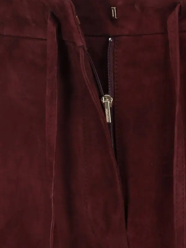 Max Mara Midi Lambskin Skirt