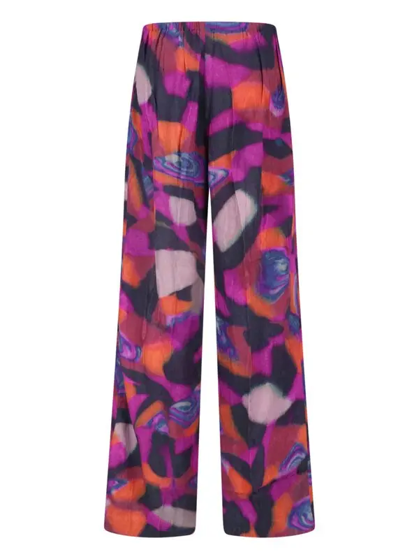 Dries Van Noten Wide Printed Pants
