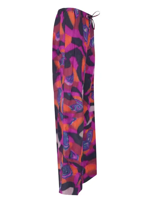 Dries Van Noten Wide Printed Pants