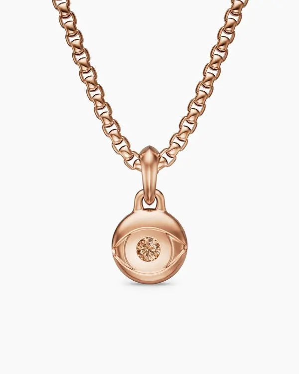 David Yurman Evil Eye Amulet In 18k Rose Gold With