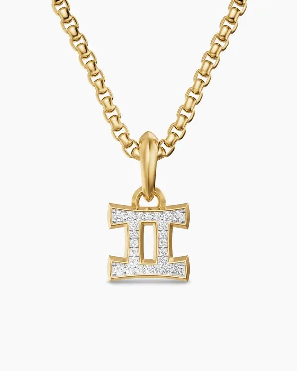 David Yurman Gemini Amulet In 18k Yellow Gold With Diamonds - Diamond