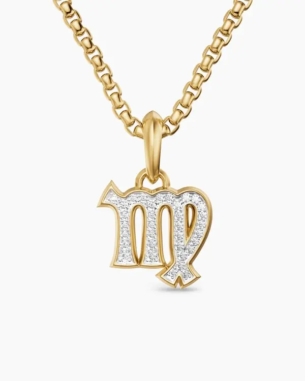David Yurman Virgo Amulet In 18k Yellow Gold With Diamonds - Diamond