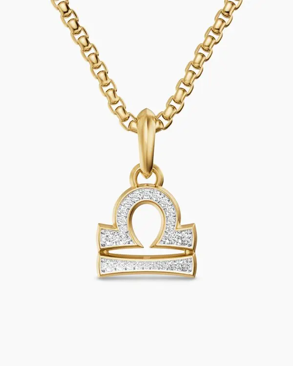 David Yurman Libra Amulet In 18k Yellow Gold With Diamonds - Diamond