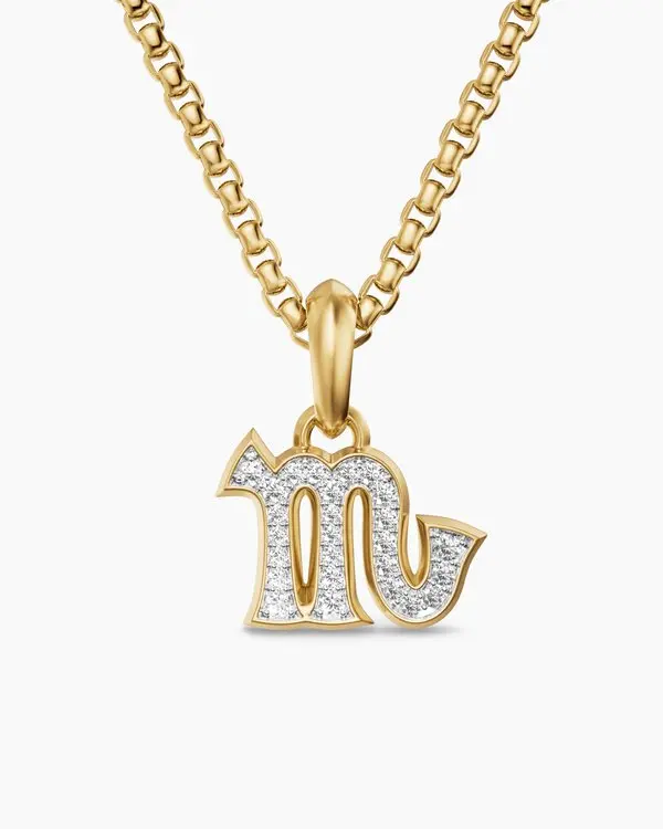 David Yurman Scorpio Amulet In 18k Yellow Gold With Diamonds - Diamond