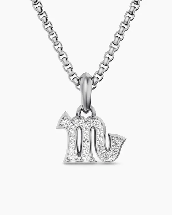 David Yurman Scorpio Amulet In Sterling Silver - Diamond
