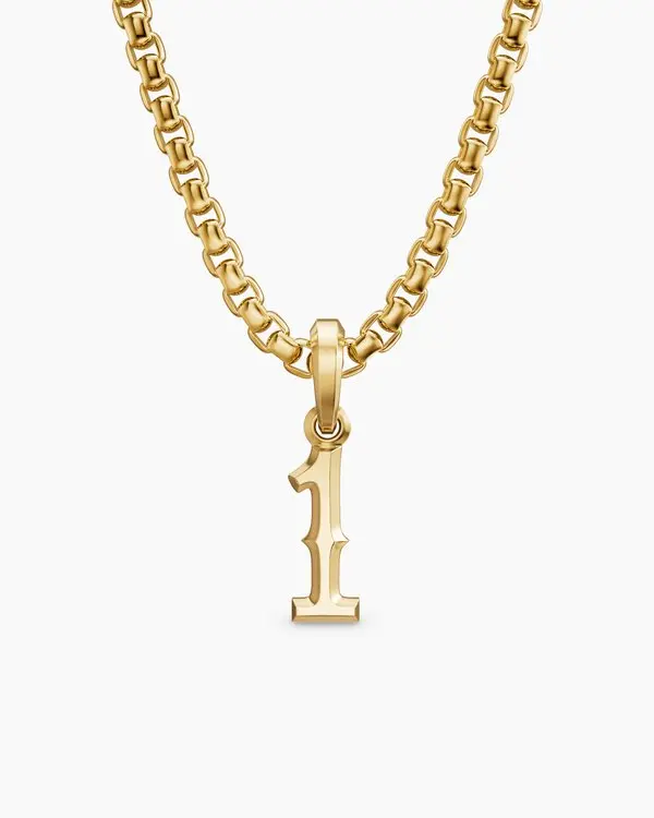 David Yurman Number Six Amulet In 18k Yellow Gold - 1