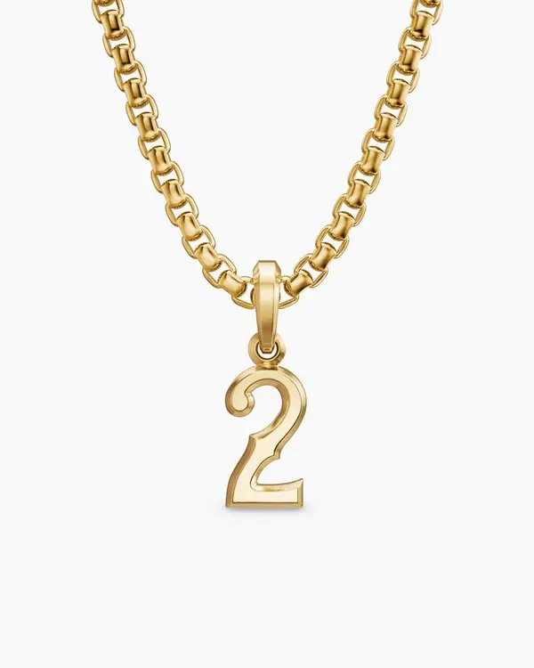 David Yurman Number Six Amulet In 18k Yellow Gold - 2