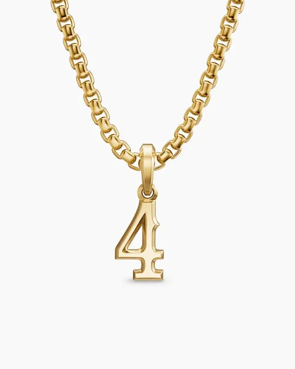 David Yurman Number Six Amulet In 18k Yellow Gold - 4