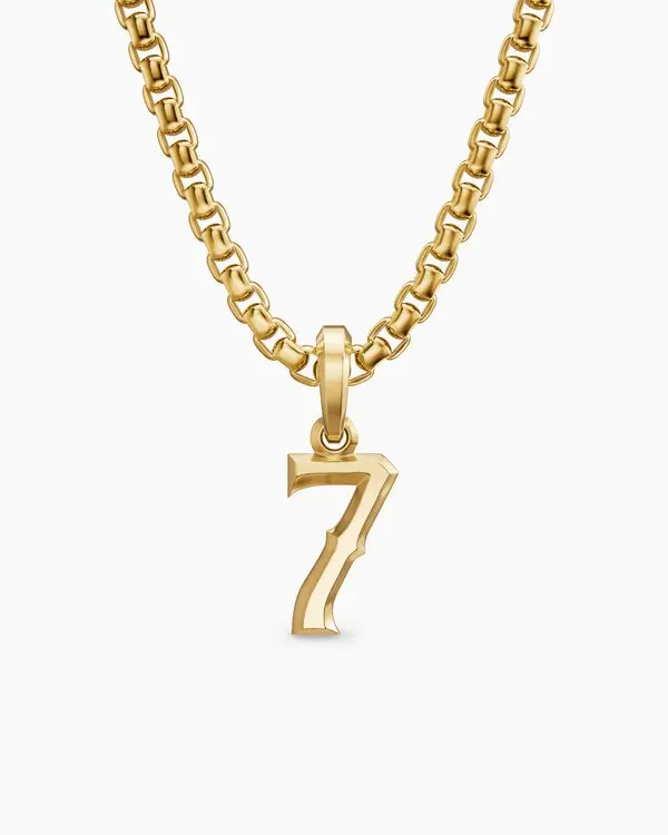 David Yurman Number Six Amulet In 18k Yellow Gold - 7