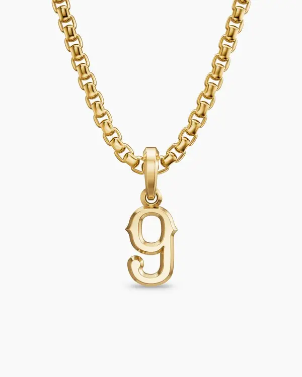 David Yurman Number Six Amulet In 18k Yellow Gold - 9
