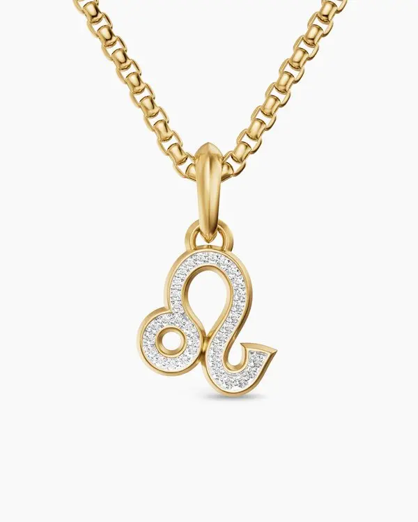 David Yurman Leo Amulet In 18k Yellow Gold With Diamonds - Diamond