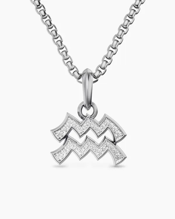 David Yurman Aquarius Amulet In Sterling Silver - Diamond
