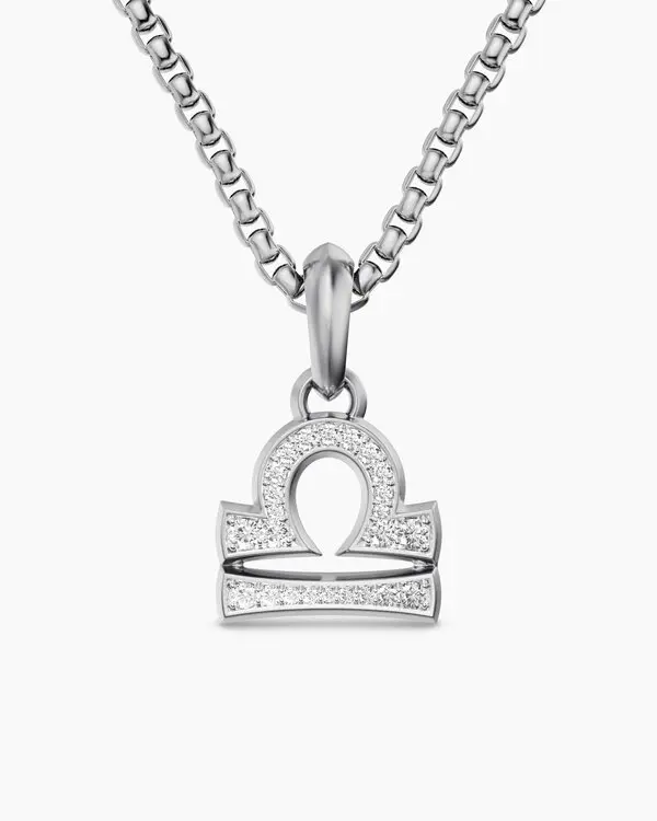 David Yurman Libra Amulet In Sterling Silver - Diamond