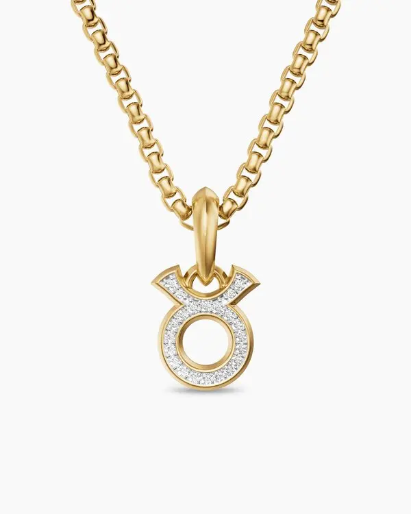David Yurman Taurus Amulet In 18k Yellow Gold With Diamonds - Diamond