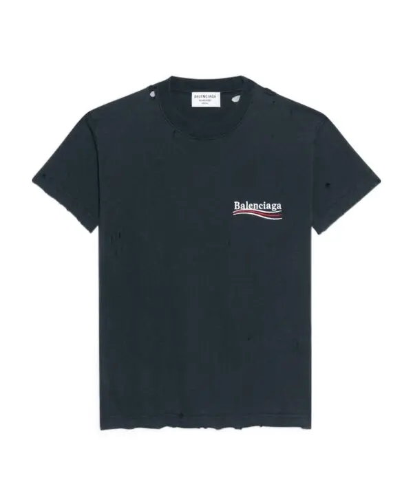 Balenciaga T-shirt Political Campaign Small Fit Da Donna In Nero - Black