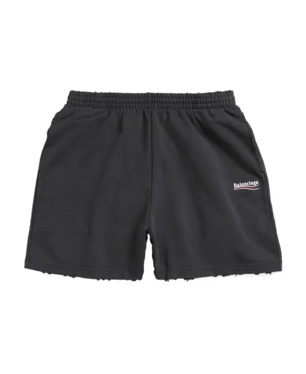 Balenciaga Shorts Political Campaign Sweat Da Uomo In Nero - Black