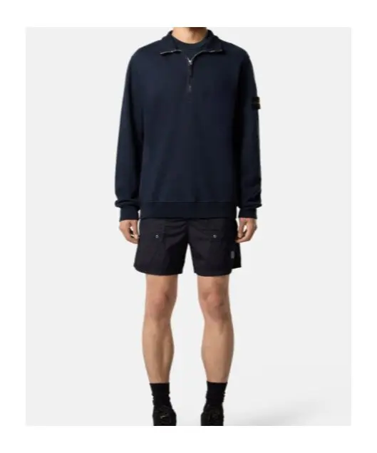 Stone Island Logo Patch Half-zip Sweatshirt