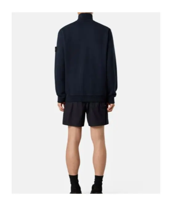 Stone Island Logo Patch Half-zip Sweatshirt
