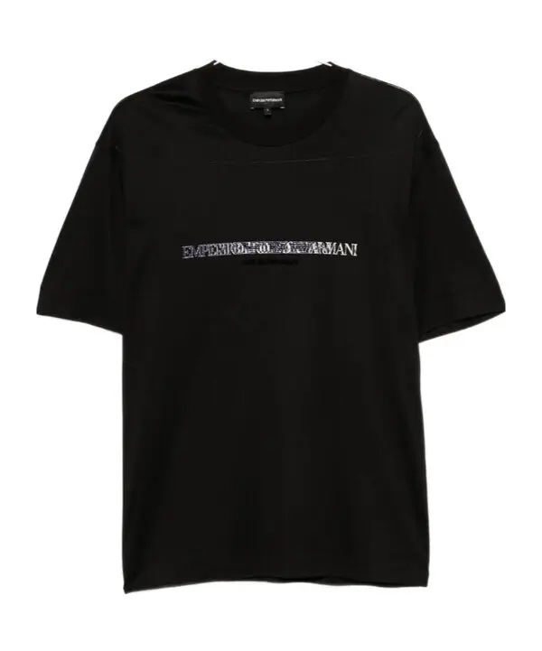 Emporio Armani Logo-print Short-sleeve T-shirt - Black