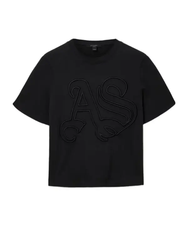 ALLSAINTS Lisa Embossed Crew Neck T-shirt