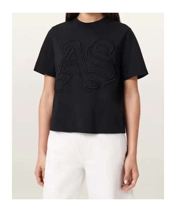 ALLSAINTS Lisa Embossed Crew Neck T-shirt