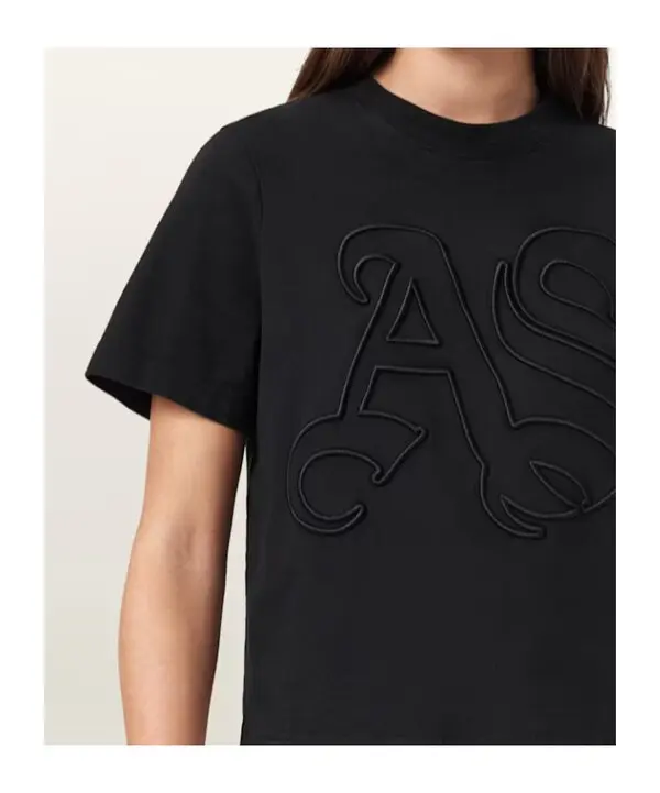 ALLSAINTS Lisa Embossed Crew Neck T-shirt